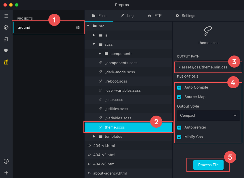 Around | Using Pug & Sass